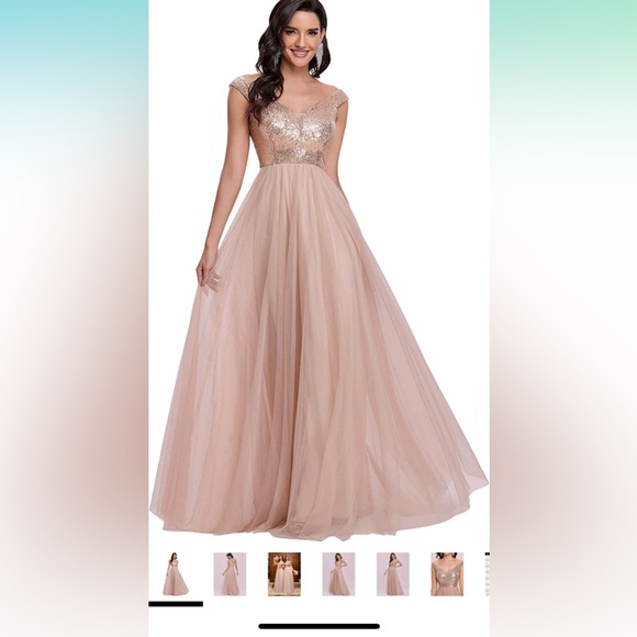 Ever Pretty | Dresses | Ever Pretty Rose Gold Sequin Dress | Poshmark
